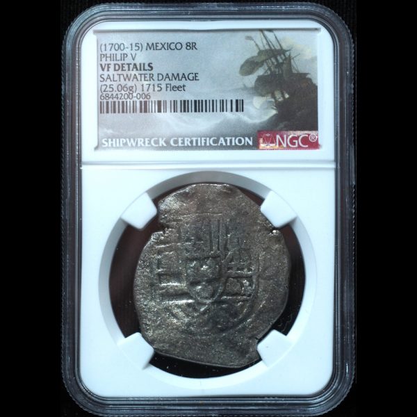Buy 1715 Fleet Shipwreck 8 Reales VF NGC #006 Online | Arnold Jewelers