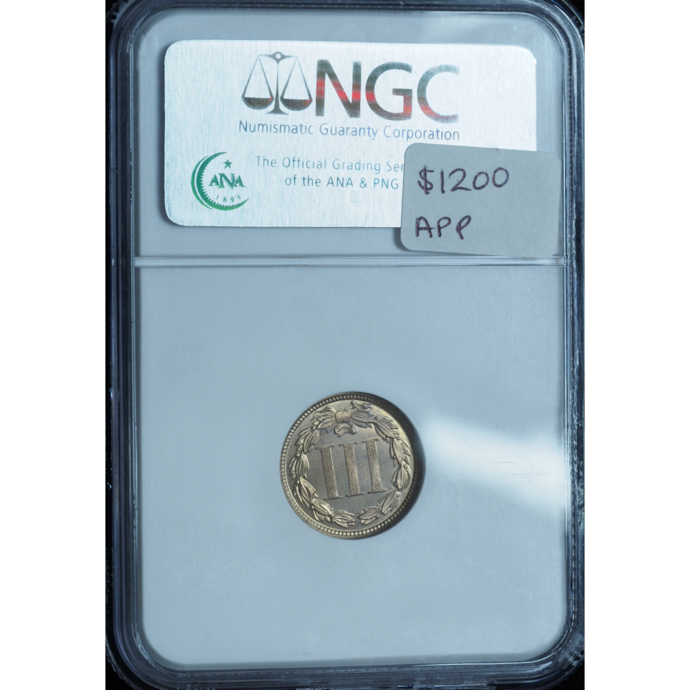 Buy 1870 3 Cent Nickel Proof PR66 NGC + CAC Online | Arnold Jewelers