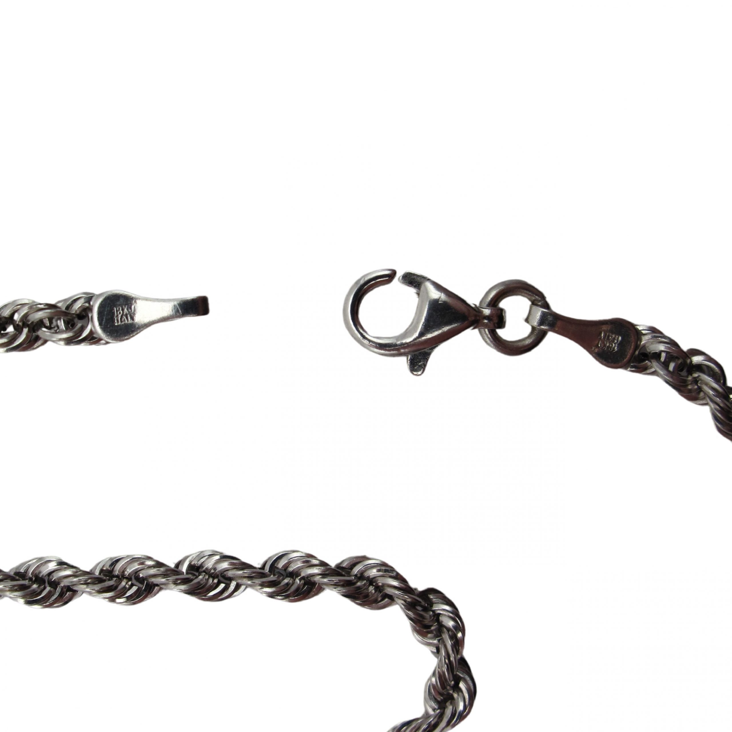 Buy Rope Chain Link Necklace 18K White Gold ~ 20" ~ 4.2 Grams Online ...