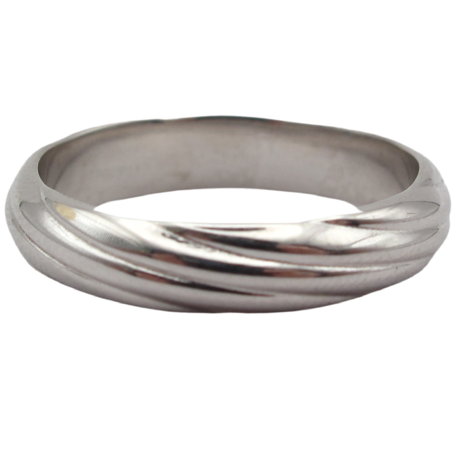 Buy Twisted Pattern Eternity Stack Band Ring 18K White Gold Online ...