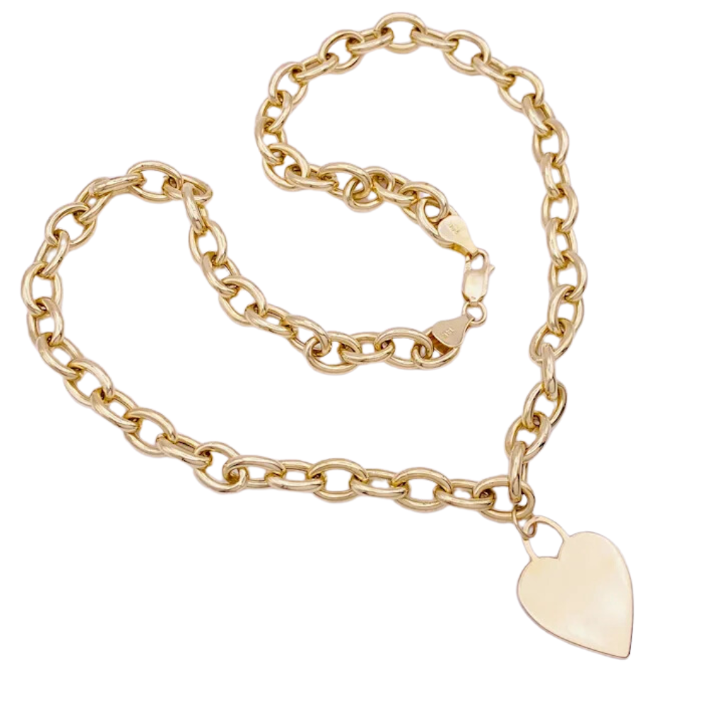 Chunky solid gold necklace store